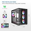 SAMA V60 Mid Tower PC Case, Curved Tempered Glass Panel, 7×120mm ARGB ...