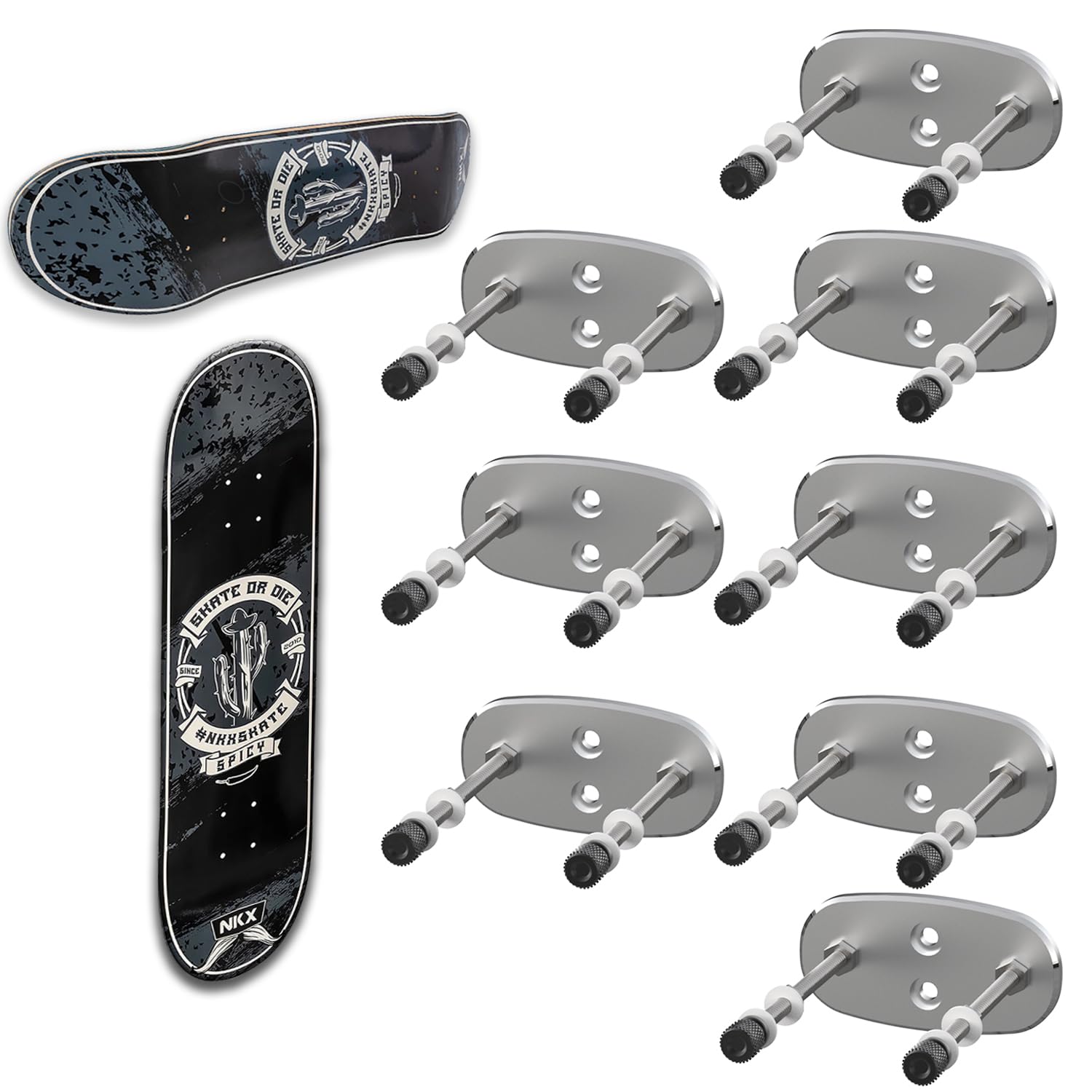Mua 8 Packs Skateboard Deck Display Wall Mount, Aluminum Skate Deck ...