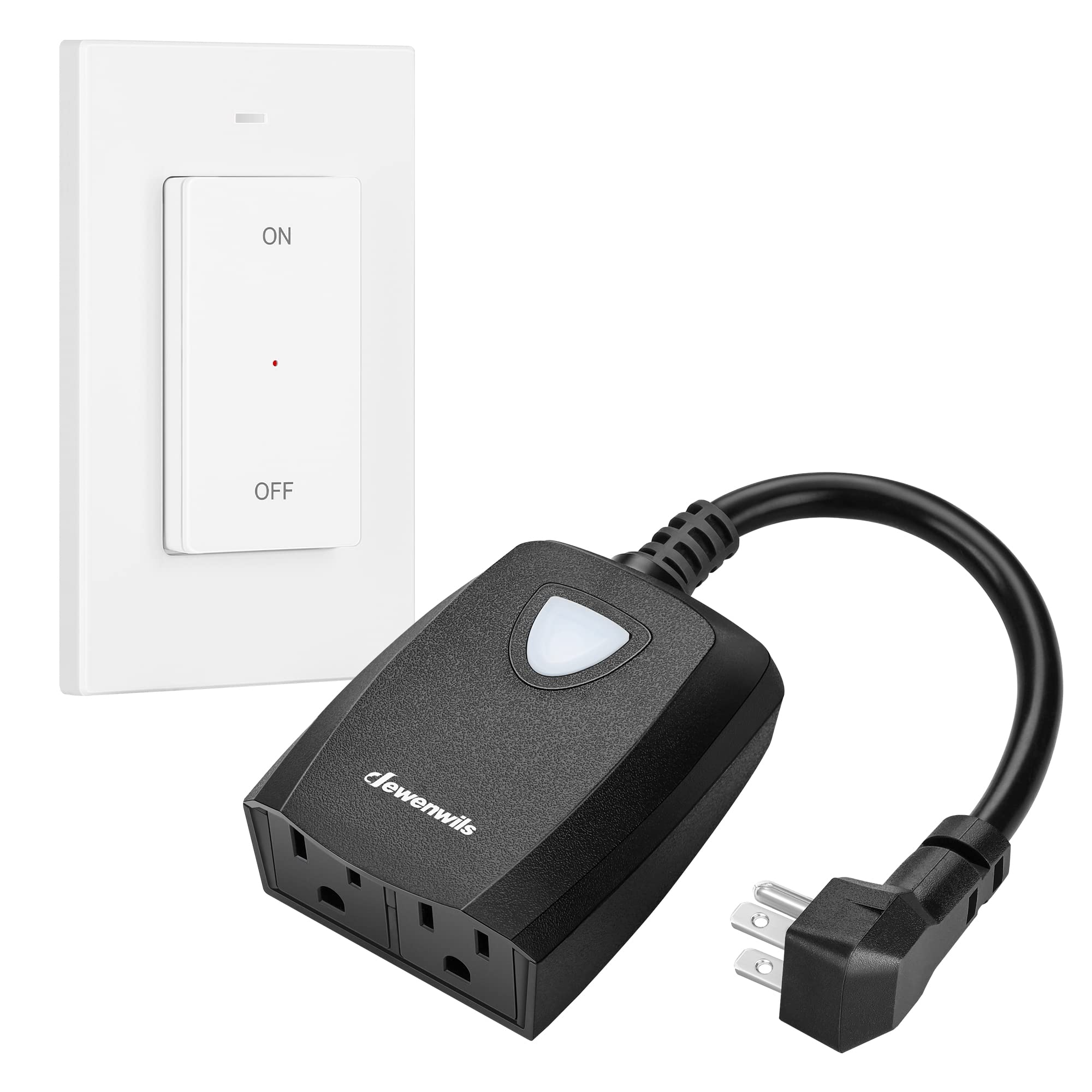 DEWENWILS Outdoor Wireless Remote Control Dual 3-Prong Outlet ...