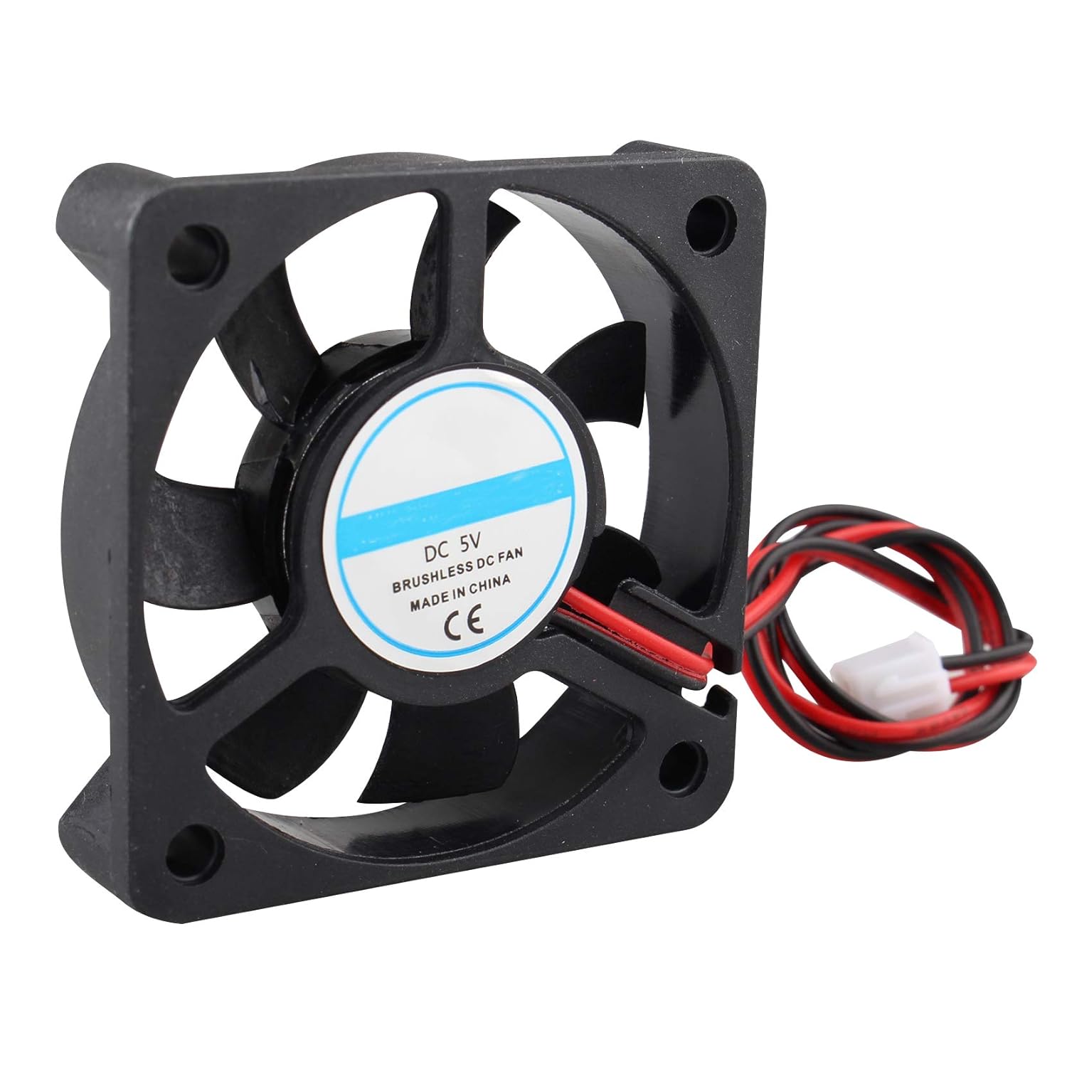 Jopto 5Pcs 3D Printer Fan 5V DC Brushless Quiet Cooling Fan 2 Pin 5010 50 x 50 x 10mm with 27cm ...
