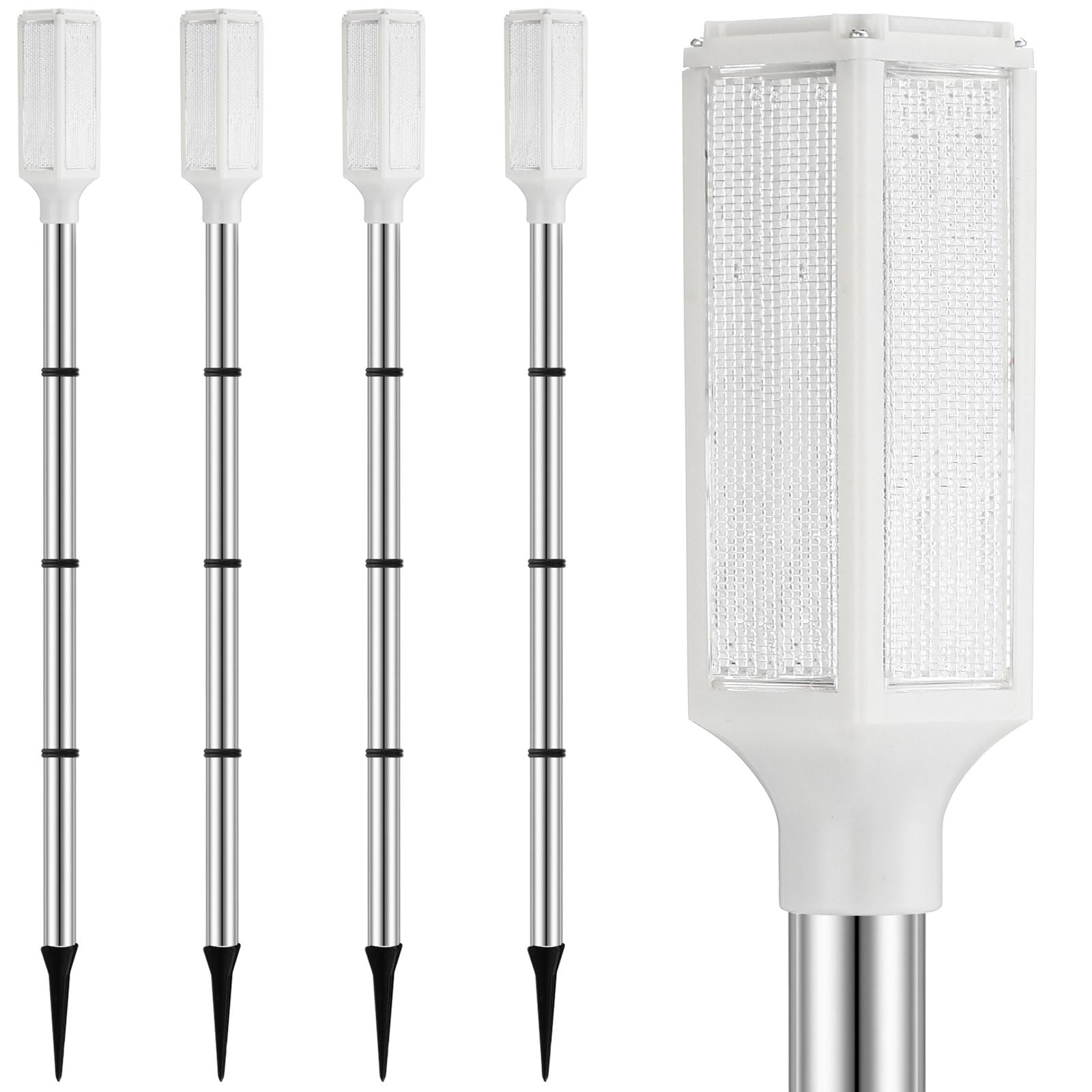 Macarrie 4 Pcs Solar Powered Driveway Markers Reflective Lights ...