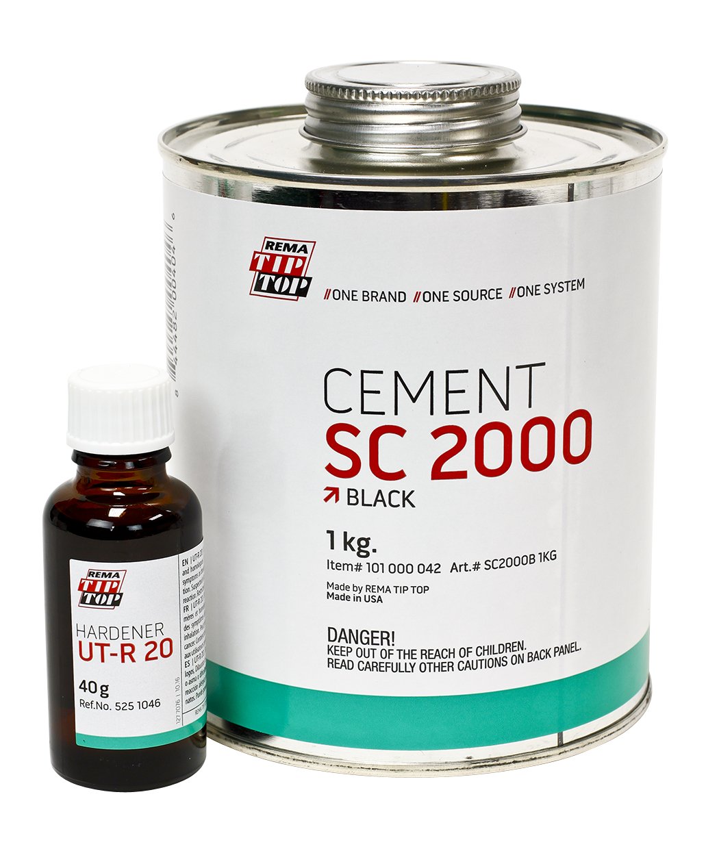 REMA TIP TOP SC2000 Cement Black 1 kg Kit (with UT-R 20 Hardener 40 g ...
