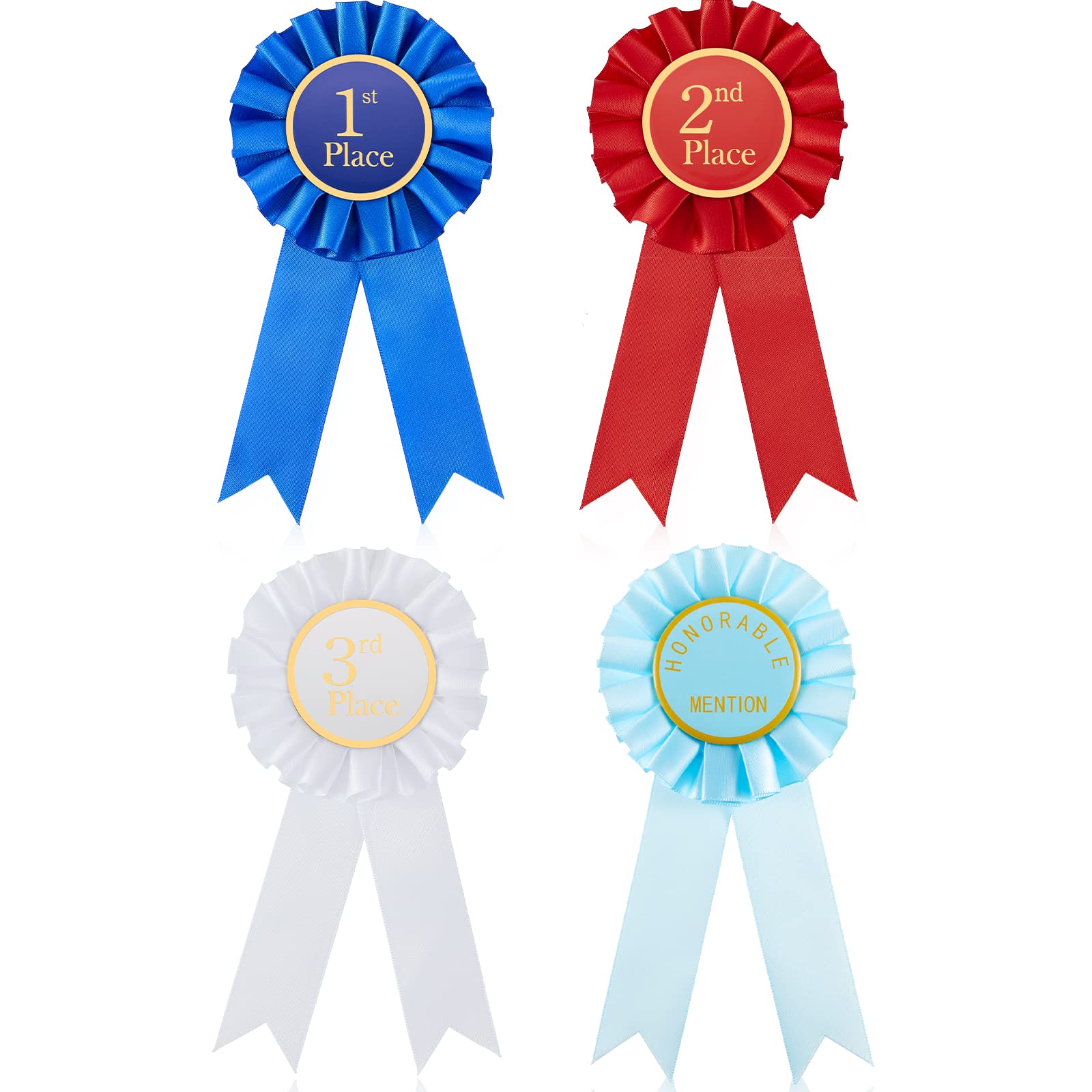 Mua 4 Pcs Award Ribbon Rosette Set Prize Ribbon 1st, 2nd, 3rd Place ...