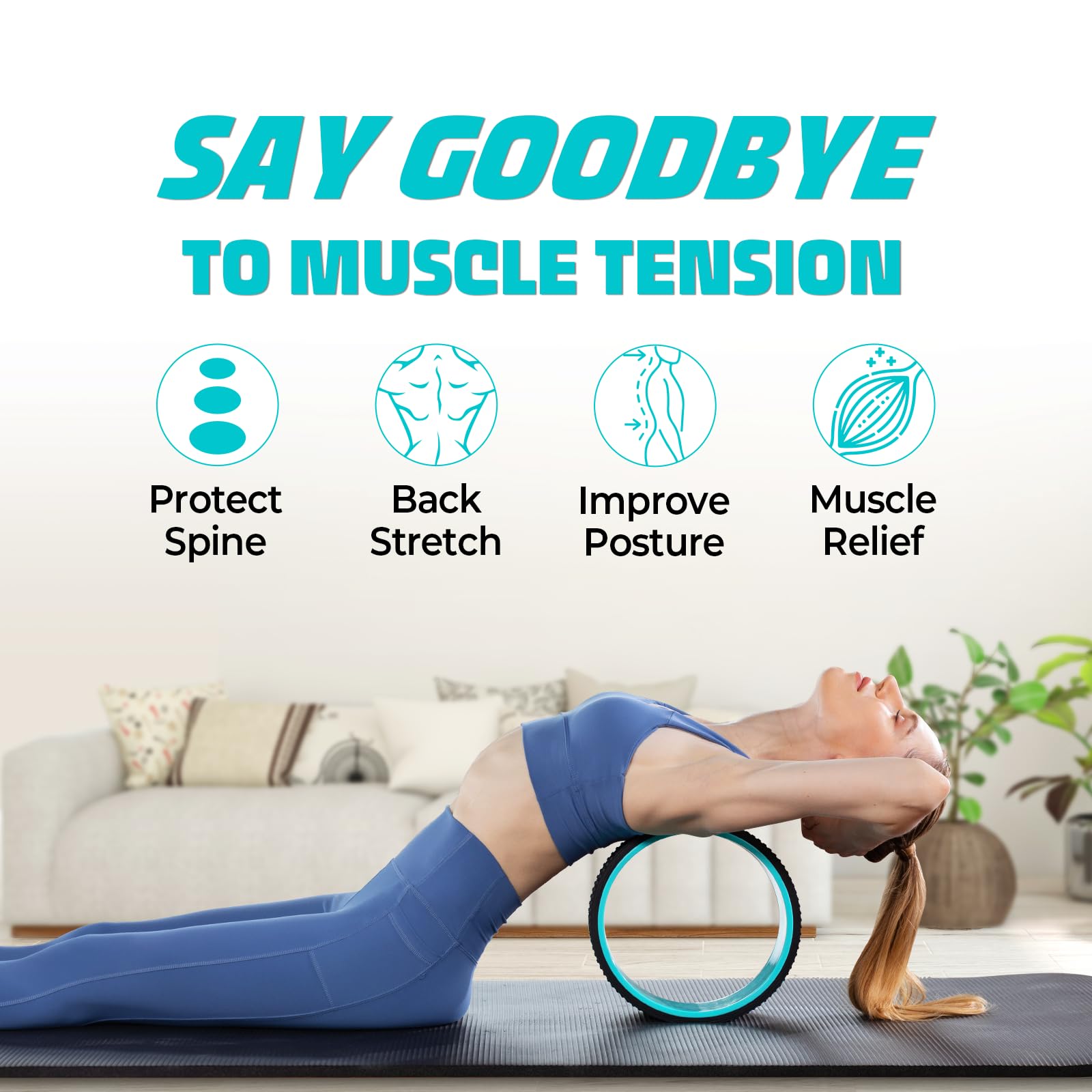 Mua YES4ALL 500 Lbs Spinal Wheel Foam Roller, Yoga Wheel for Back Pain ...