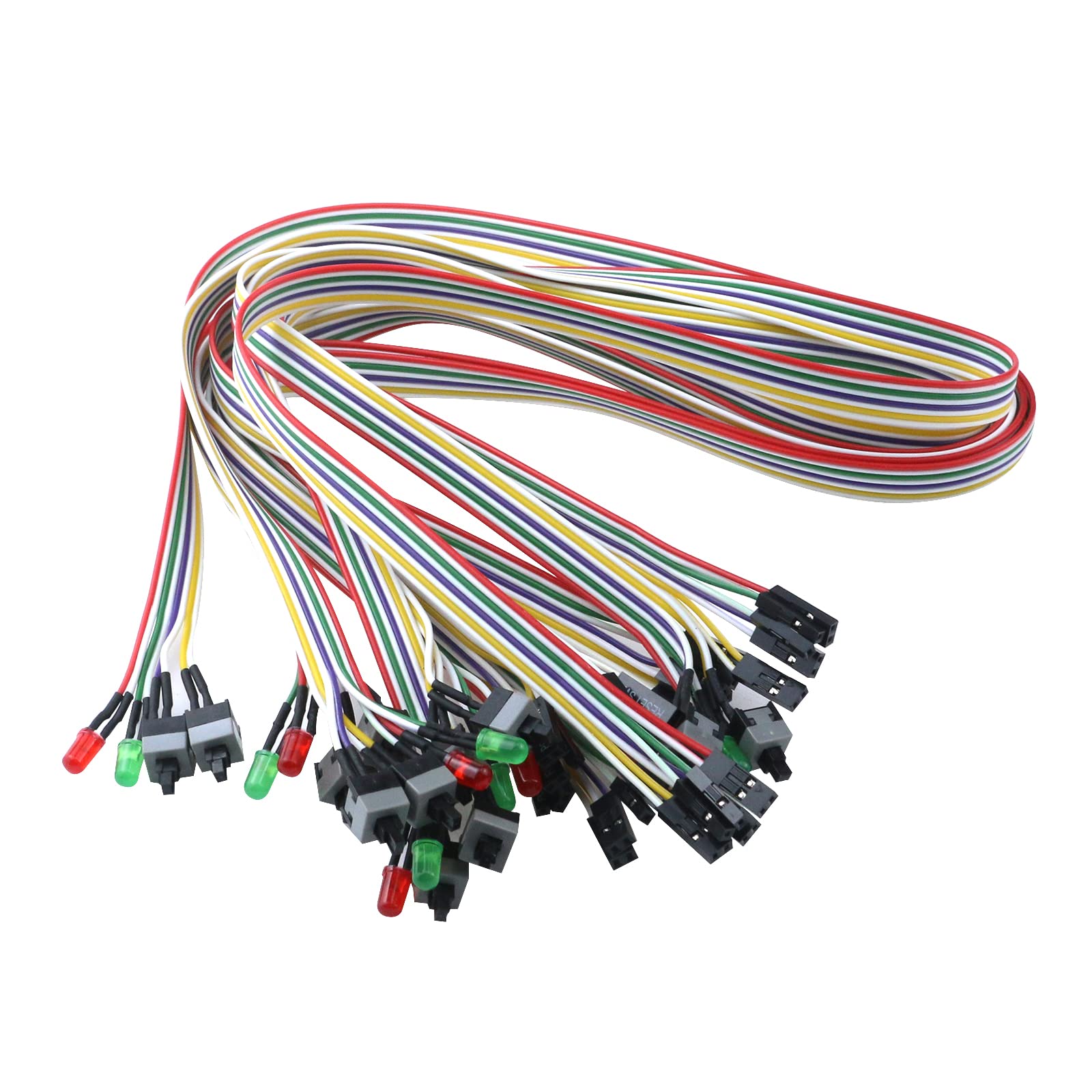 Mua Antrader 6-Pack Computer Case LED Light PC Reset Switch with LED ...