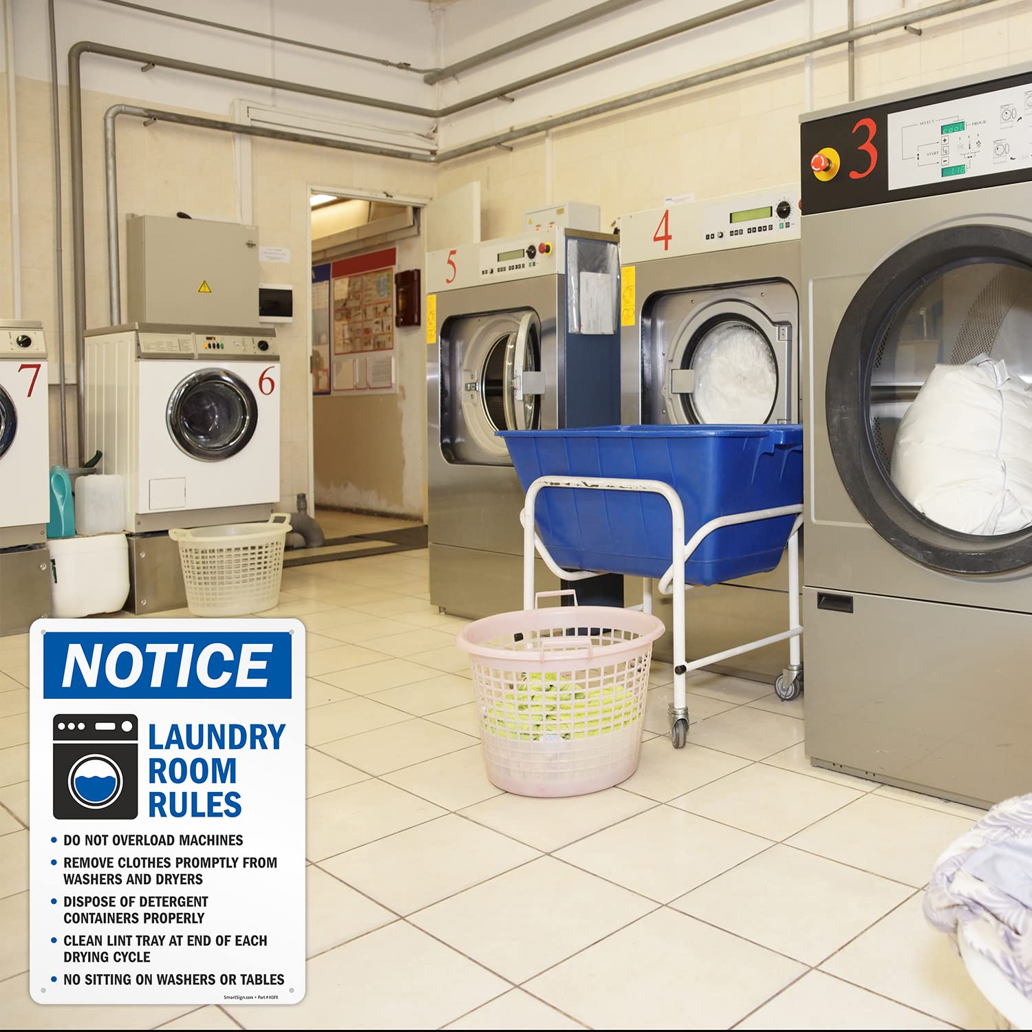 Mua SmartSign Laundry Room Rules 'Notice - No Overload, Remove Clothes ...