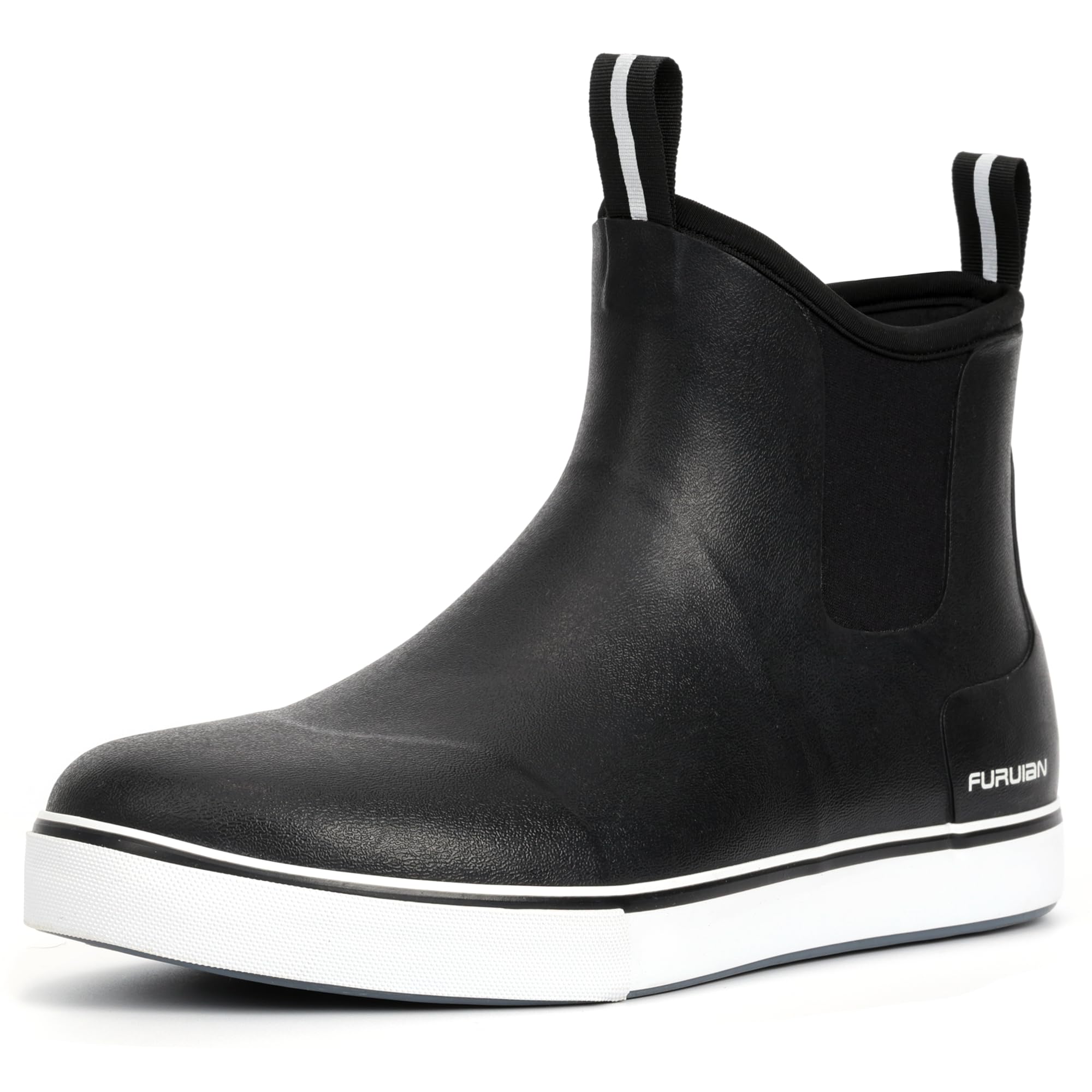 Furuian Men's Deck Boots Fishing Boots Waterproof Rain Boots Ankle ...
