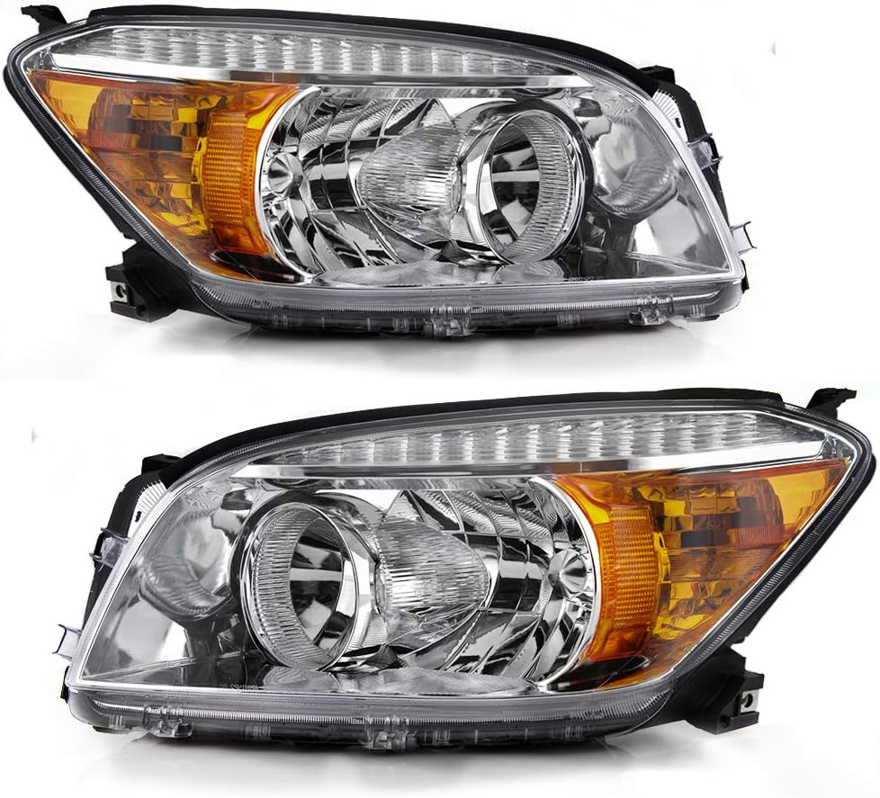Amazon.com: ACANII - For Chrome 2006 2007 2008 Toyota RAV4 Headlights ...