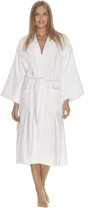 Womens Terry Cloth Bathrobe by Boca Terry, Cotton Spa Robes, Plush ...