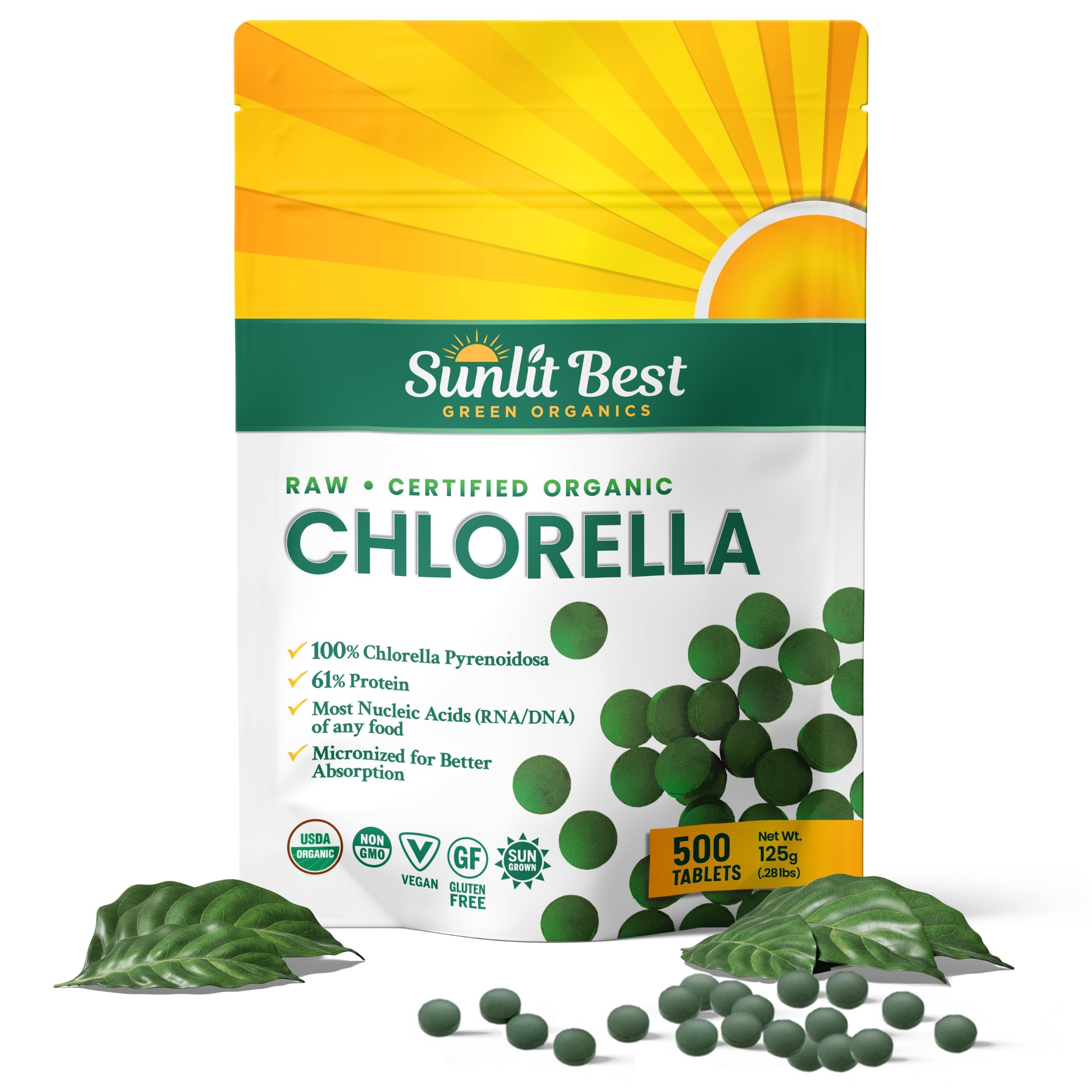Mua Sunlit Best USDA Organic Premium Chlorella Tablets 500 Tabs | 100% ...