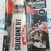 BLACK HIGH TEMPERATURE HT SILICONE ADHESIVE SEALANT 70ml HEAT RESISTANT ...