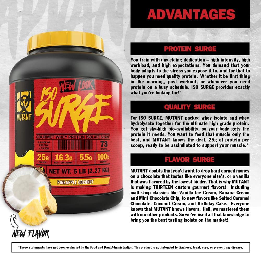 Mutant ISO Surge Whey Protein Powder Acts Fast to Help Recover, Build ...
