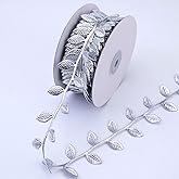Amazon.com: Green Leaf Ribbon 20 Yards Artificial Green Leaves Trim ...