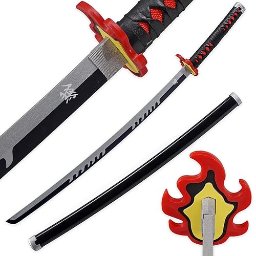 RENGENG Cosplay Agatsuma Zenitsu Anime Sword, Hand-Wound Wax Rope in ...