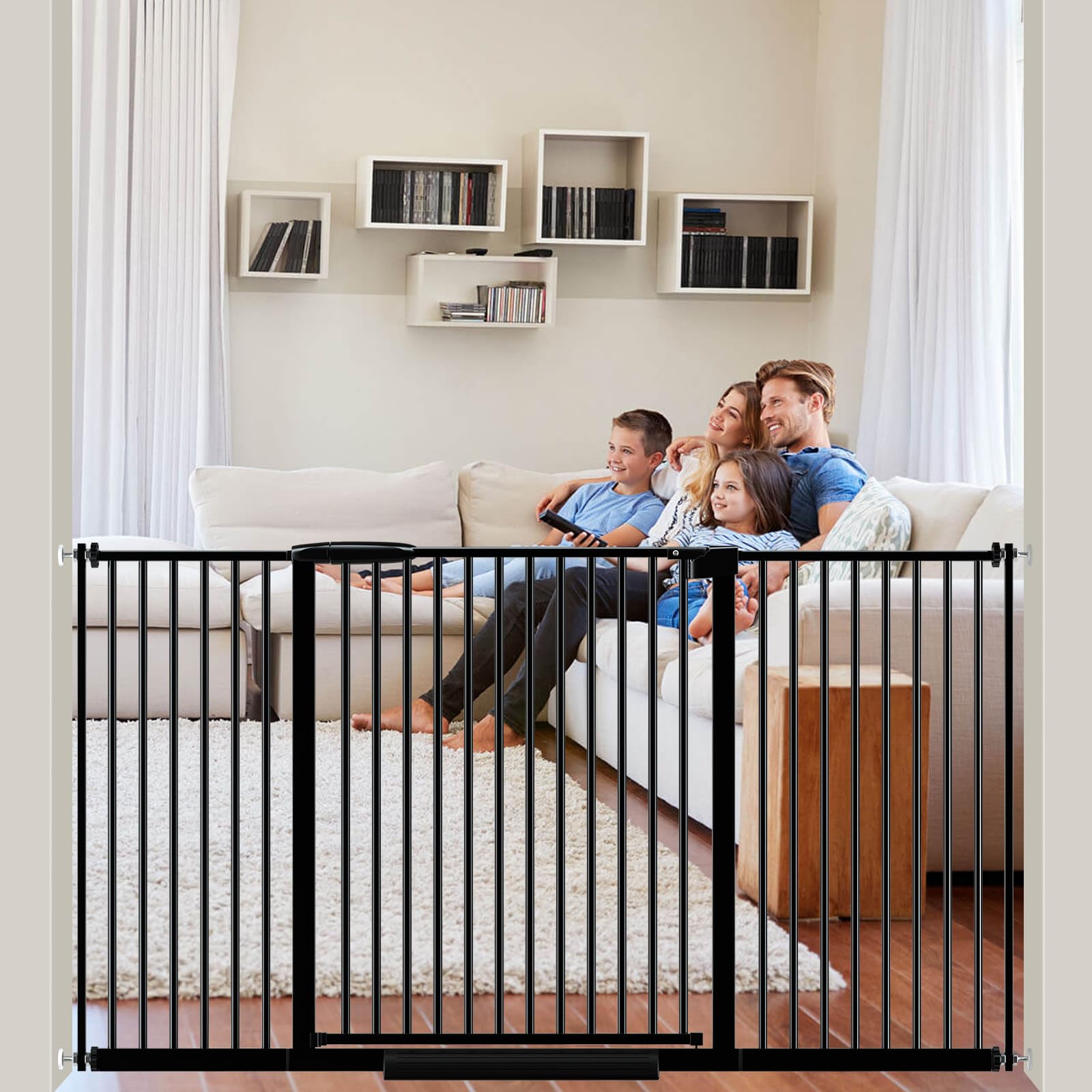 DEARBB Extra Wide Baby Gate Ultra Narrow Spacing 30.11-73.42" Pressure ...