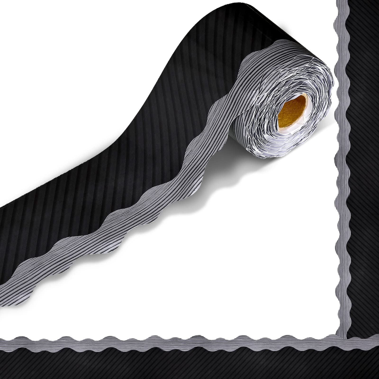 Outus 68 Feet Farmhouse Black with Gray Bulletin Board Borders ...