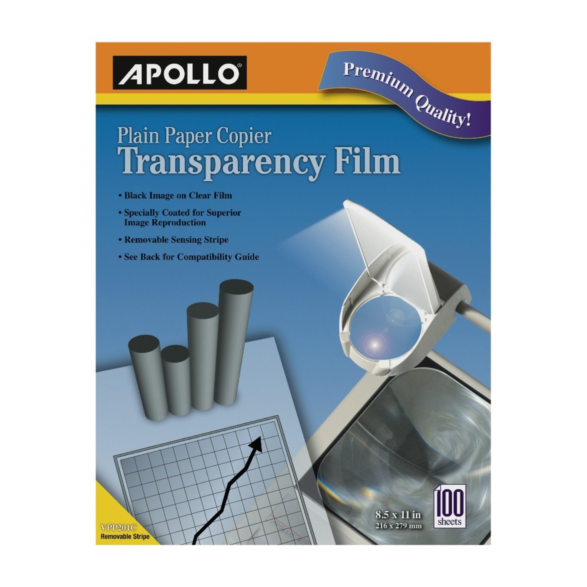Mua Apollo Transparency Film for Plain Paper Copier, Black on Clear ...