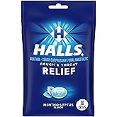 Amazon.com : HALLS Relief Mentho-Lyptus Cough Drops, 12 Packs of 30 Drops (360 Total Drops ...