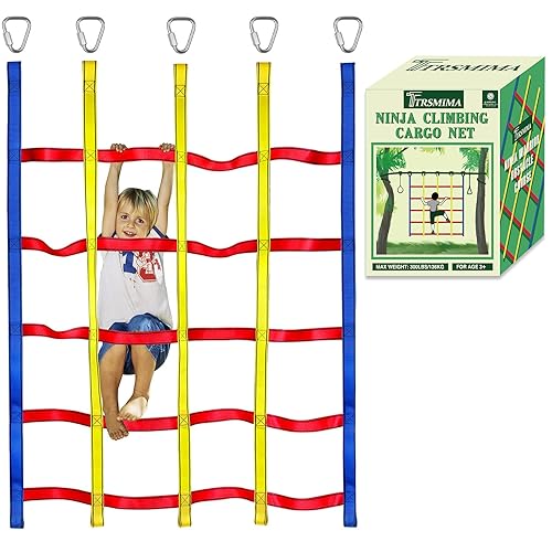 Climbing Net for Kids: 5x6.2FT Climbing Cargo Net Outdoor Indoor ...