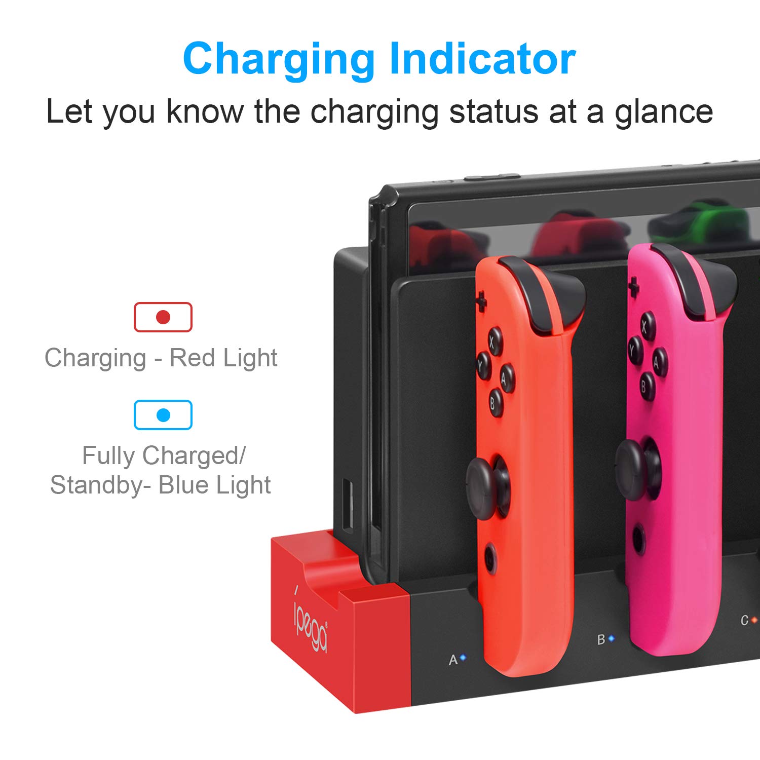 Mua Compatible for Nintendo Switch JoyCon Charging Dock, Support 1-4pcs ...