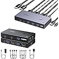 Amazon.com: UGREEN 8K Displayport KVM Switch DP 1.4 with 4 USB 3.0 Ports Bundle with HDMI KVM ...