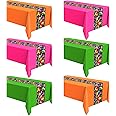 Amazon.com: Oudain 6 Pcs Fiesta Tablecloth 108 x 54 Inch Plastic ...
