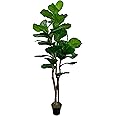 Amazon.com: Handmade 6' Artificial Large Leaf Fig Tree - Artificial ...