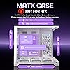 Pixbyto MATX PC Case with 6 ARGB Fans Pre-Installed, Panoramic Tempered ...