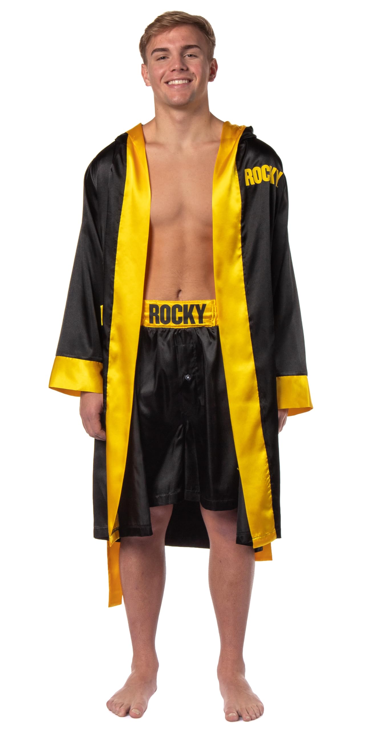 INTIMO Rocky Balboa Men's Film Movie Satin Robe and Short Set (Italian ...