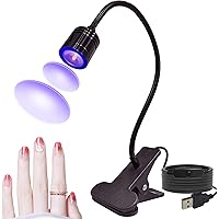UV Nail Lamp, 395nm UV LED Black Light, UV Lamp for Nails with Flexible ...