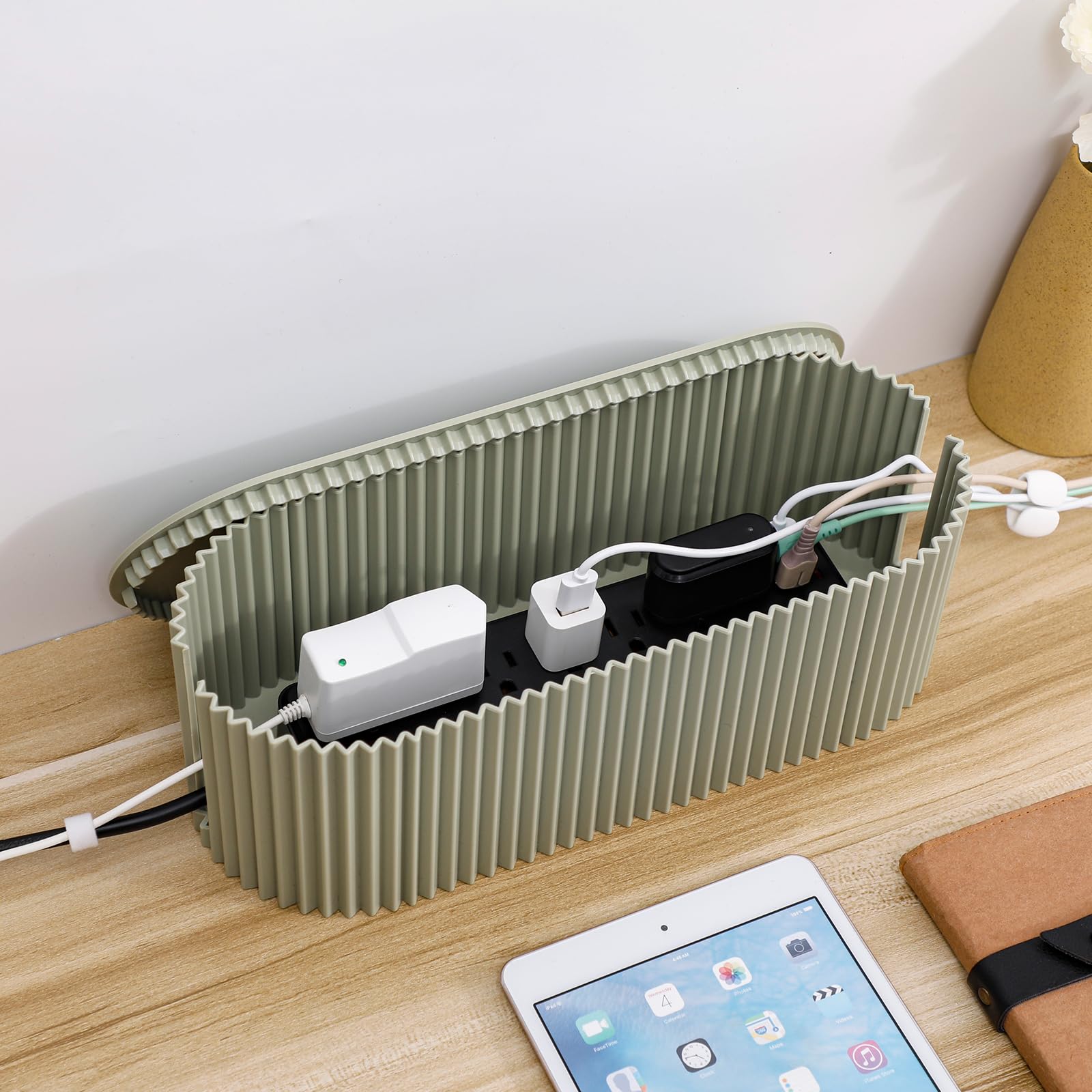 Tahaje Cable Management Box, Plastic Cord Organizer Cover, Computer ...