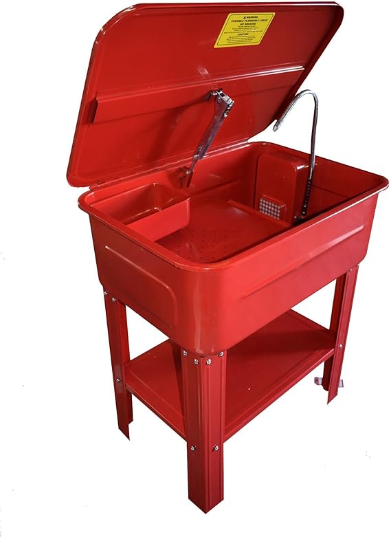 20 Gallon Parts Washer Tank Cleaner Cleaning Bench Standing Degreaser ...