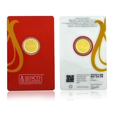 Buy Senco Gold 24k (999.9) 2 gm Yellow Gold Coin Online at Low Prices ...