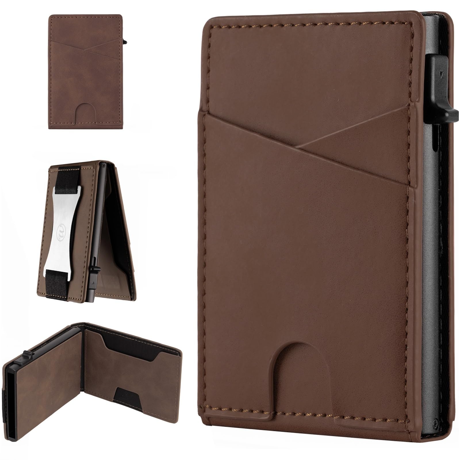 HITTIONA Wallet for Men Slim Minimalist- Mens Wallet with POP UP Wallet ...