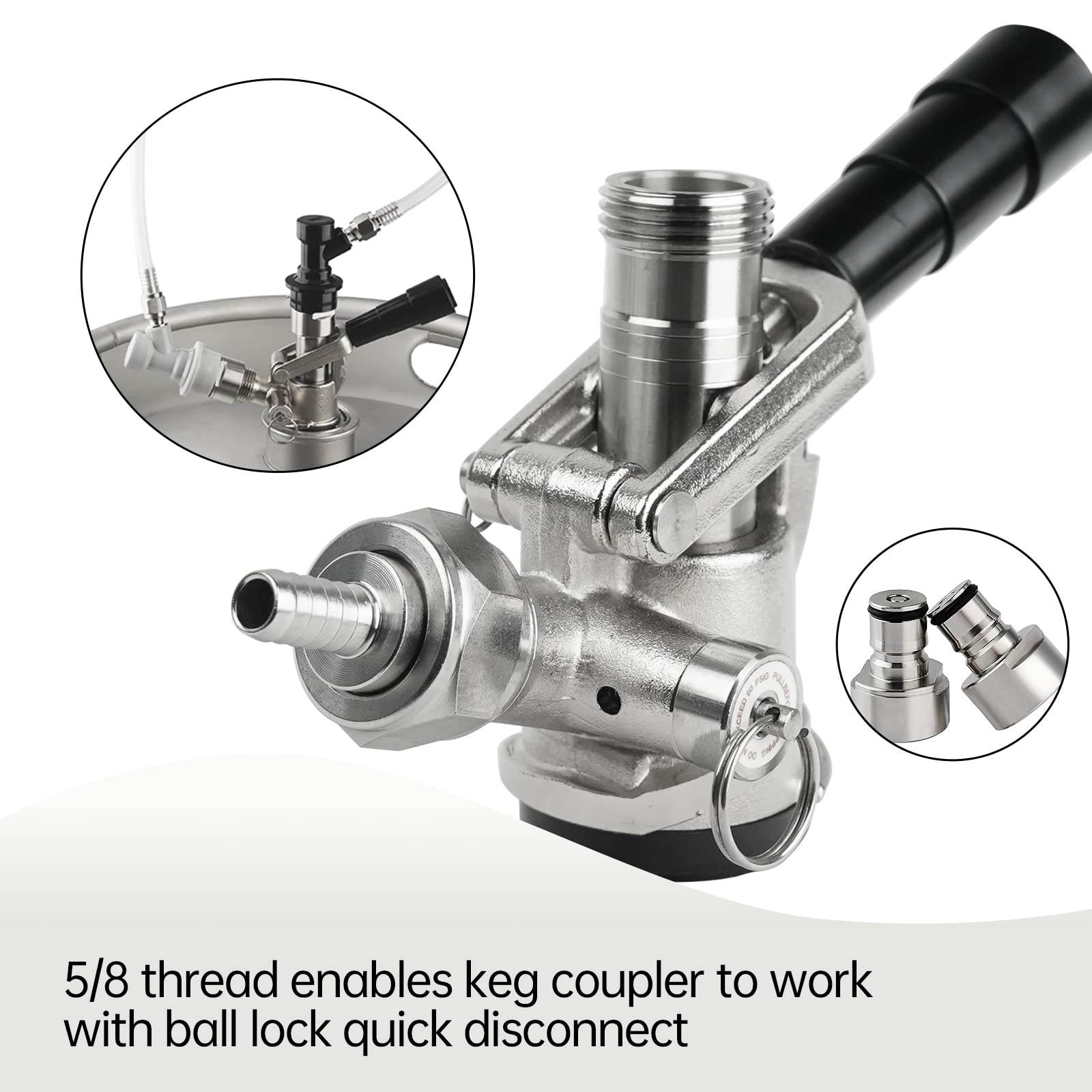 Mua TMCRAFT Keg Coupler, Stainless Steel Probe Brass Body D System ...