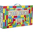 Amazon.com: Melissa & Doug Wooden Building Block Set - 200 Blocks in 4 ...