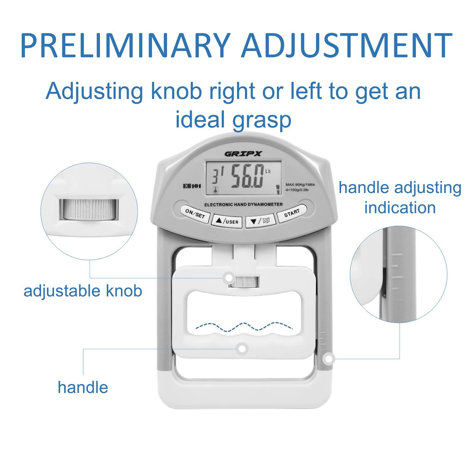 Mua GRIPX Digital Hand Dynamometer Grip Strength Measurement Meter Auto ...