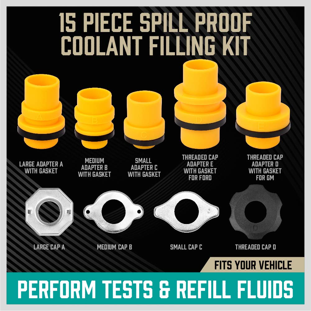 Mua Ultimate No Spill Coolant Funnel Kit - 19-Piece Spill-Free Radiator ...