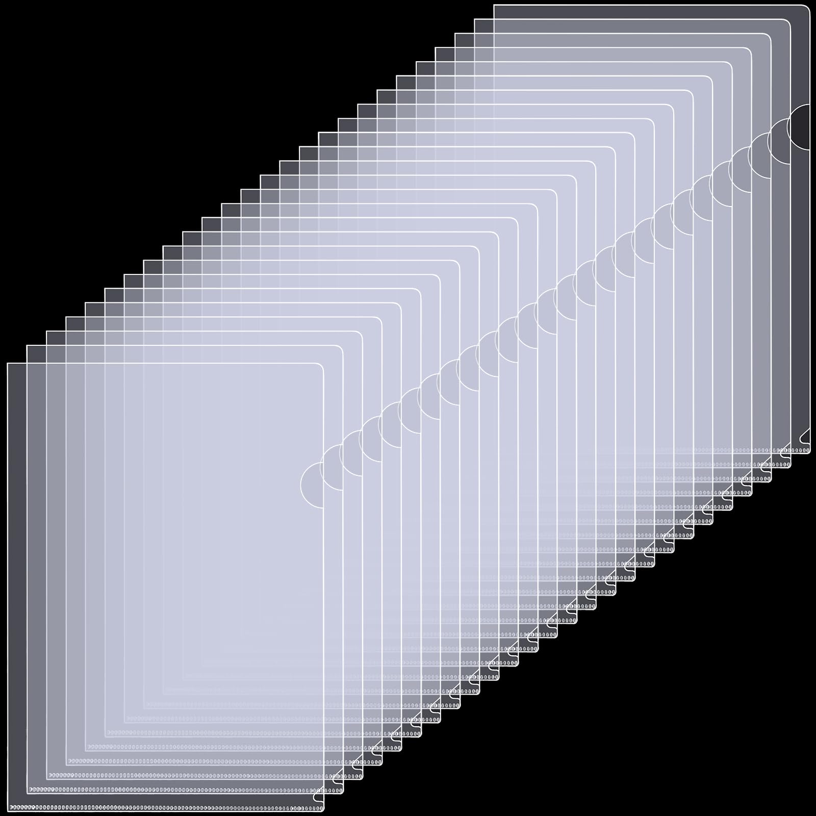 Mua 24 Pack Clear Plastic Document Folders Project Pockets for Letter ...