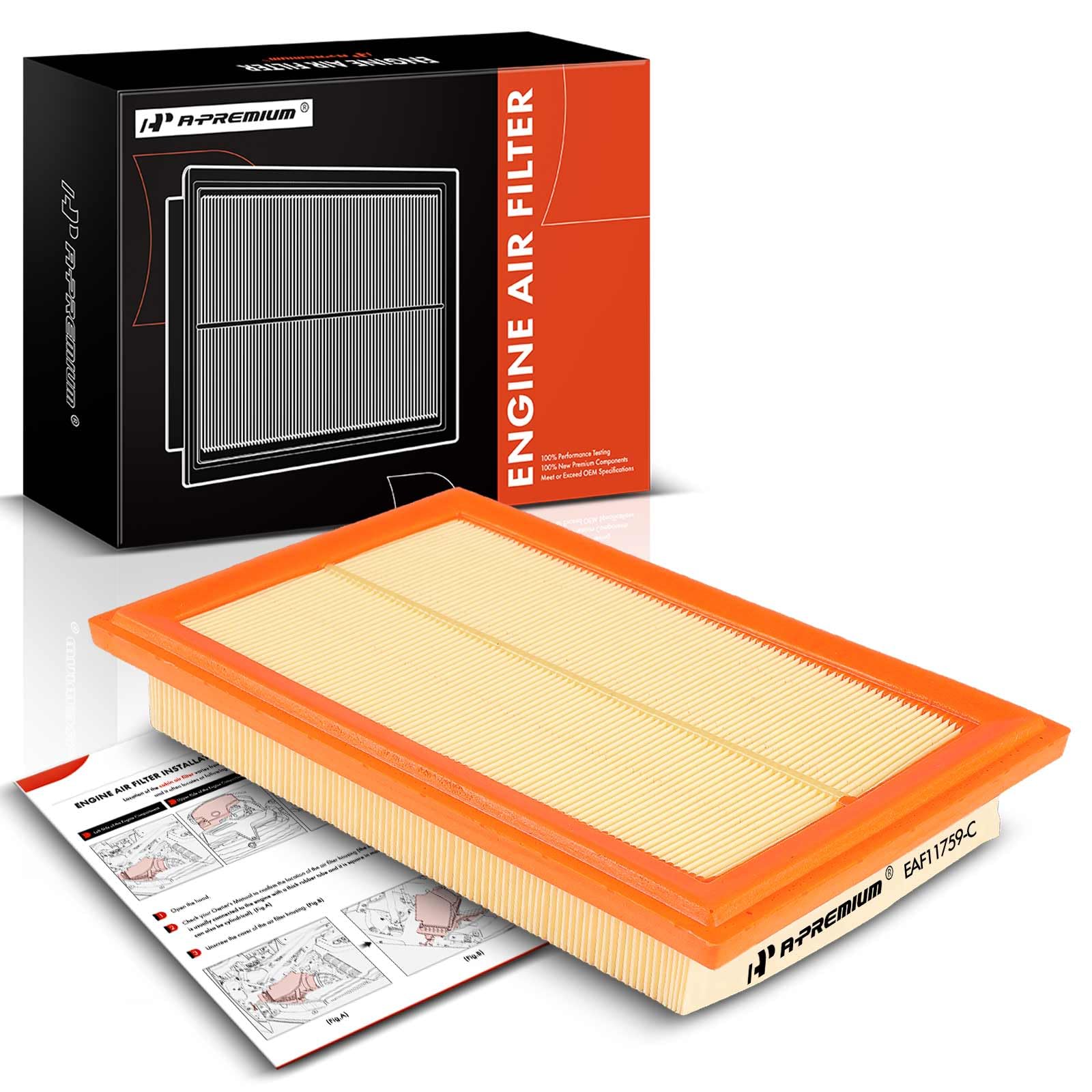 A-Premium Engine Air Filter Compatible with Mercedes-Benz C300 2015 ...