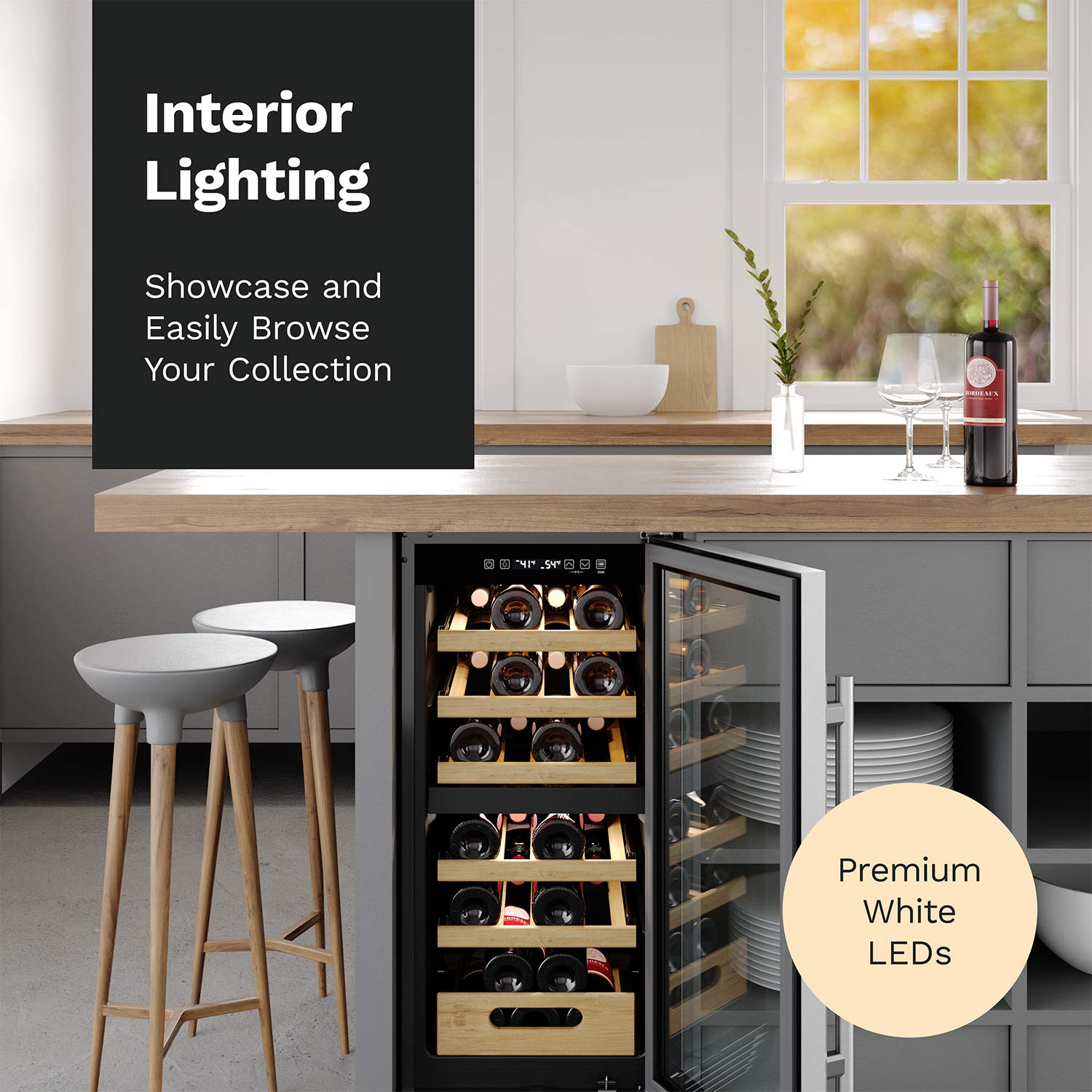 Mua hOmeLabs 25 Bottles High-End Wine Cooler - Standalone Dual-Zone ...