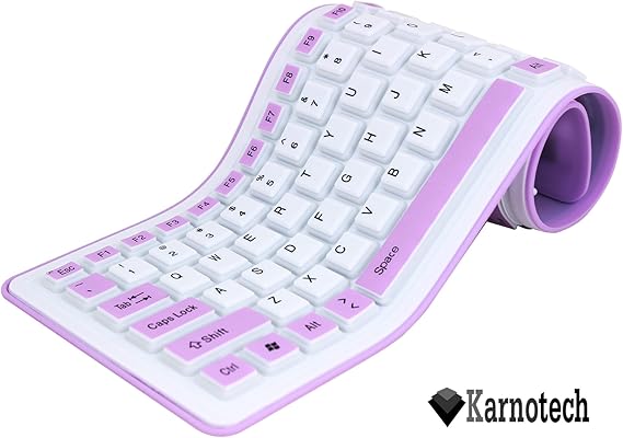 Karnotech® Foldable Silicone Keyboard USB Wired Silicon Flexible Soft ...