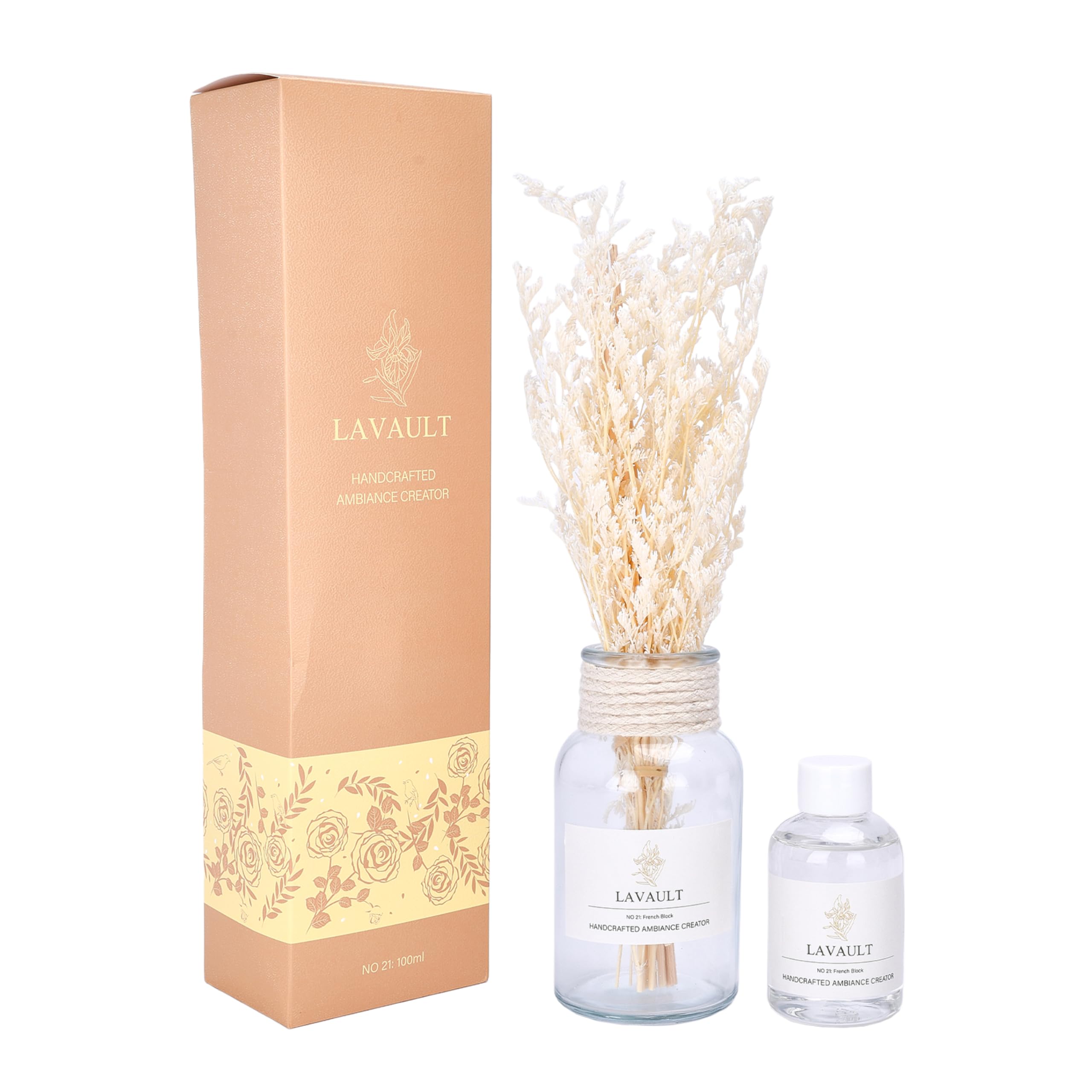Lavault Flower Reed Diffuser Set for Home, Office, Living Room, Bedroom ...