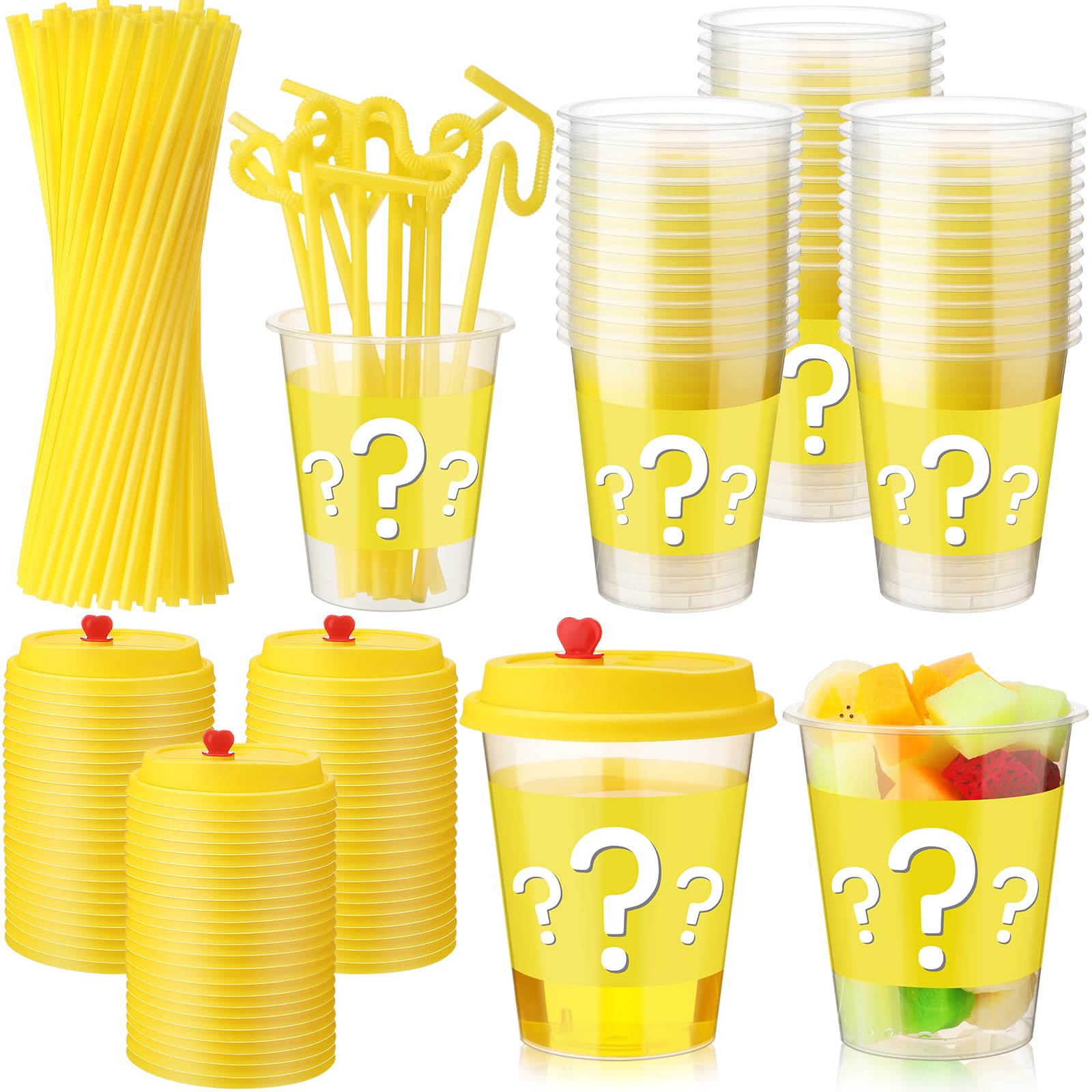 Ziliny 36 Sets 12 oz Yellow Party Cups Gaming Party Favors Reusable ...