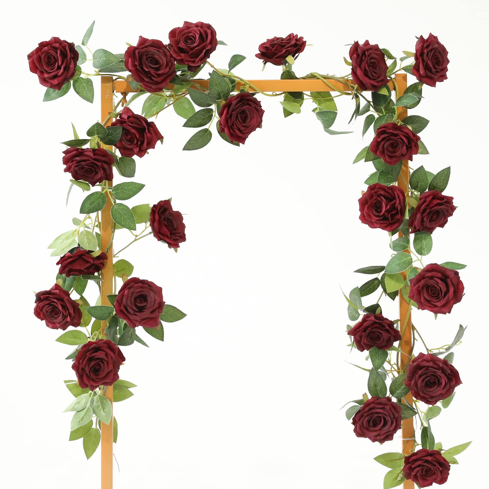 dallisten 2 Strands 73'' Artificial Silk Rose Flower Vines Garland ...