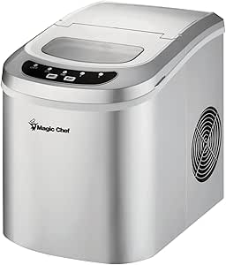 Amazon.com: Magic Chef 27-Lb. Portable Silver Countertop Ice Maker ...