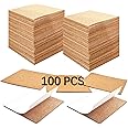 Amazon.com: 100 PCS Cork Sheets for Coasters Bulk，4"x 4" self Adhesive ...