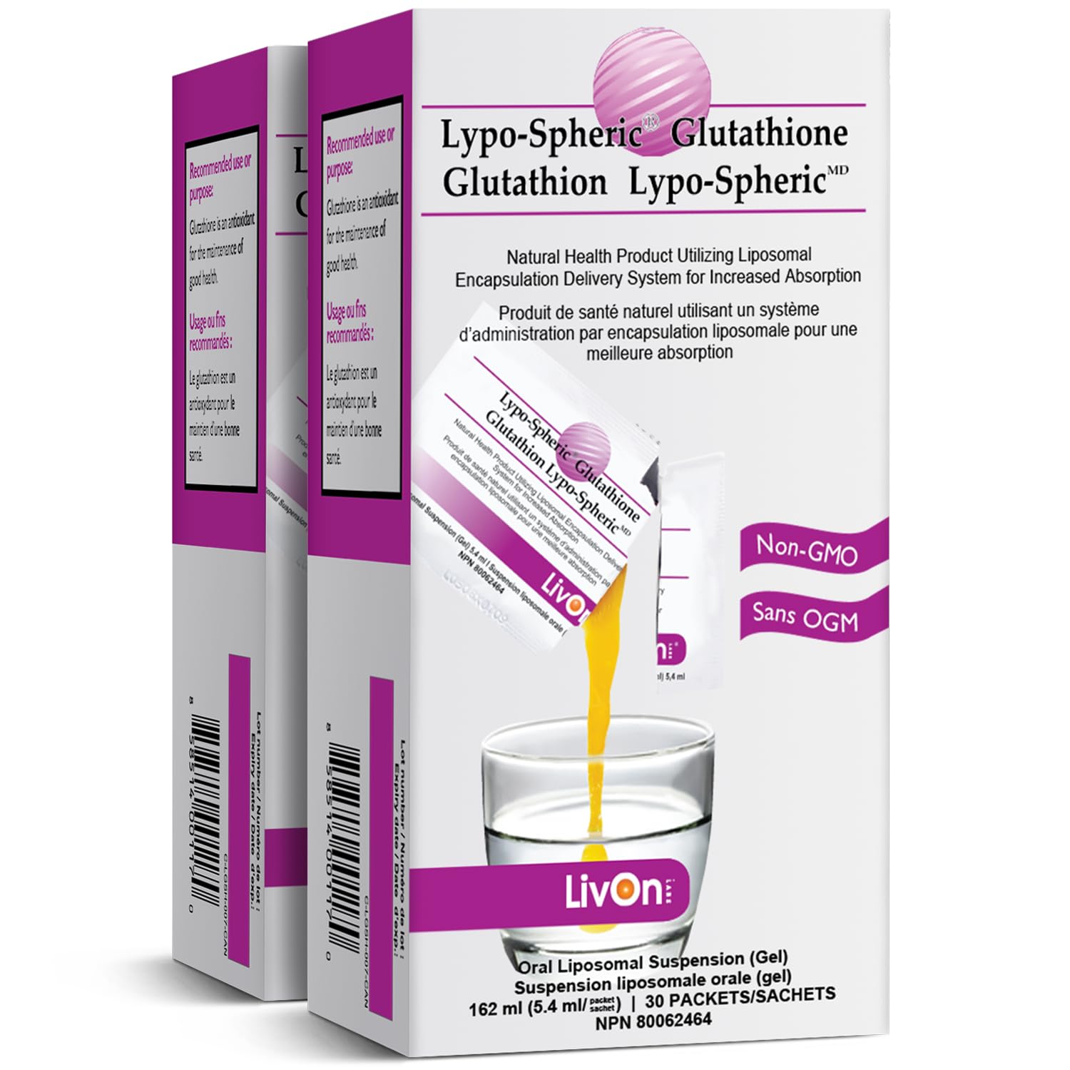 Mua LivOn Laboratories Lypo–Spheric Glutathione - 2 Cartons (60 Packets ...