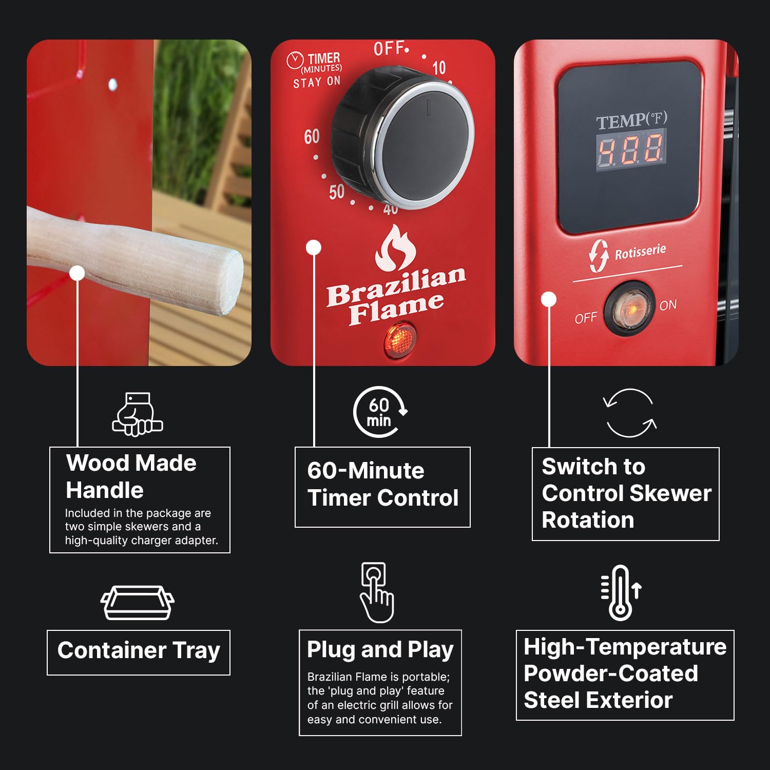 Mua Brazilian Flame Churrasco® Gas Rotisserie Oven Grill Roaster with ...