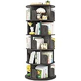 Amazon.com: Solid Wood Rotating Book Shelf, 360° Display Bookcase with ...